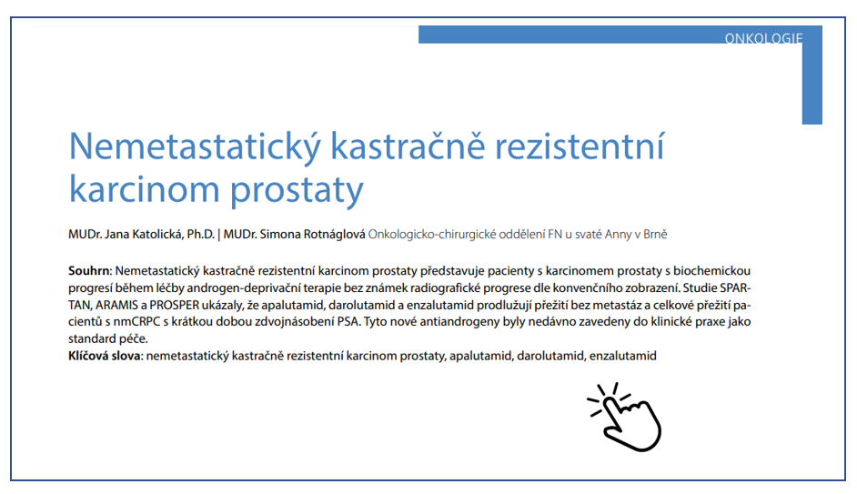 Nemetastatický kastračně rezistentní karcinom prostaty - MujPacient.cz